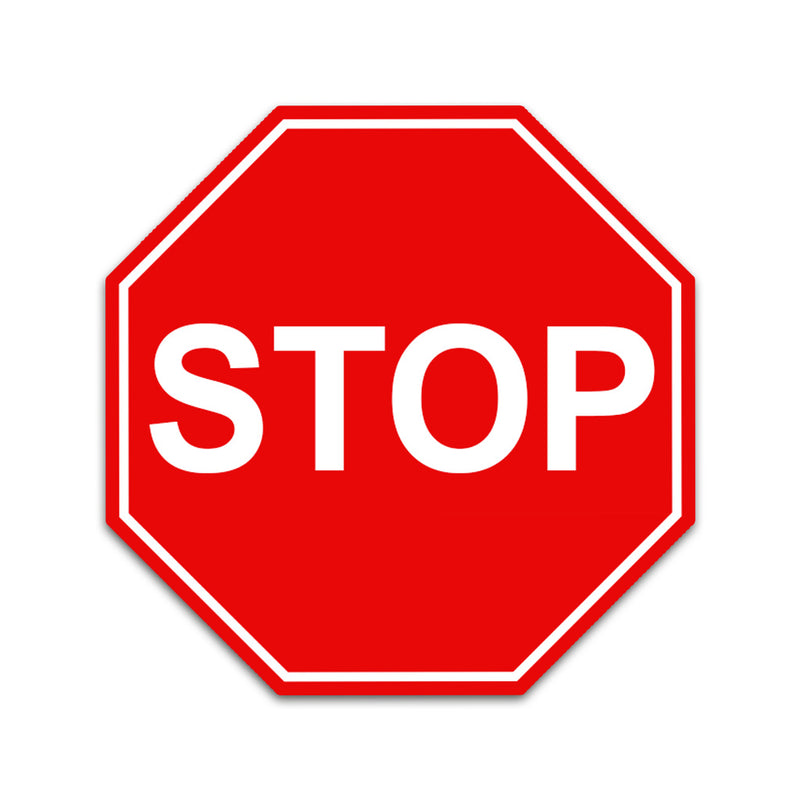 Stop Sign Floor Graphics | Self Adhesive Stop Sign